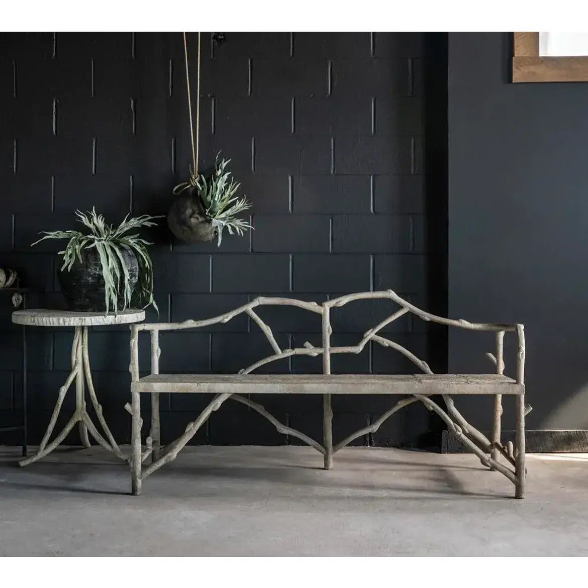 Metal Branch Garden Bench, By Matthew Izzo Home | Tannersville Works