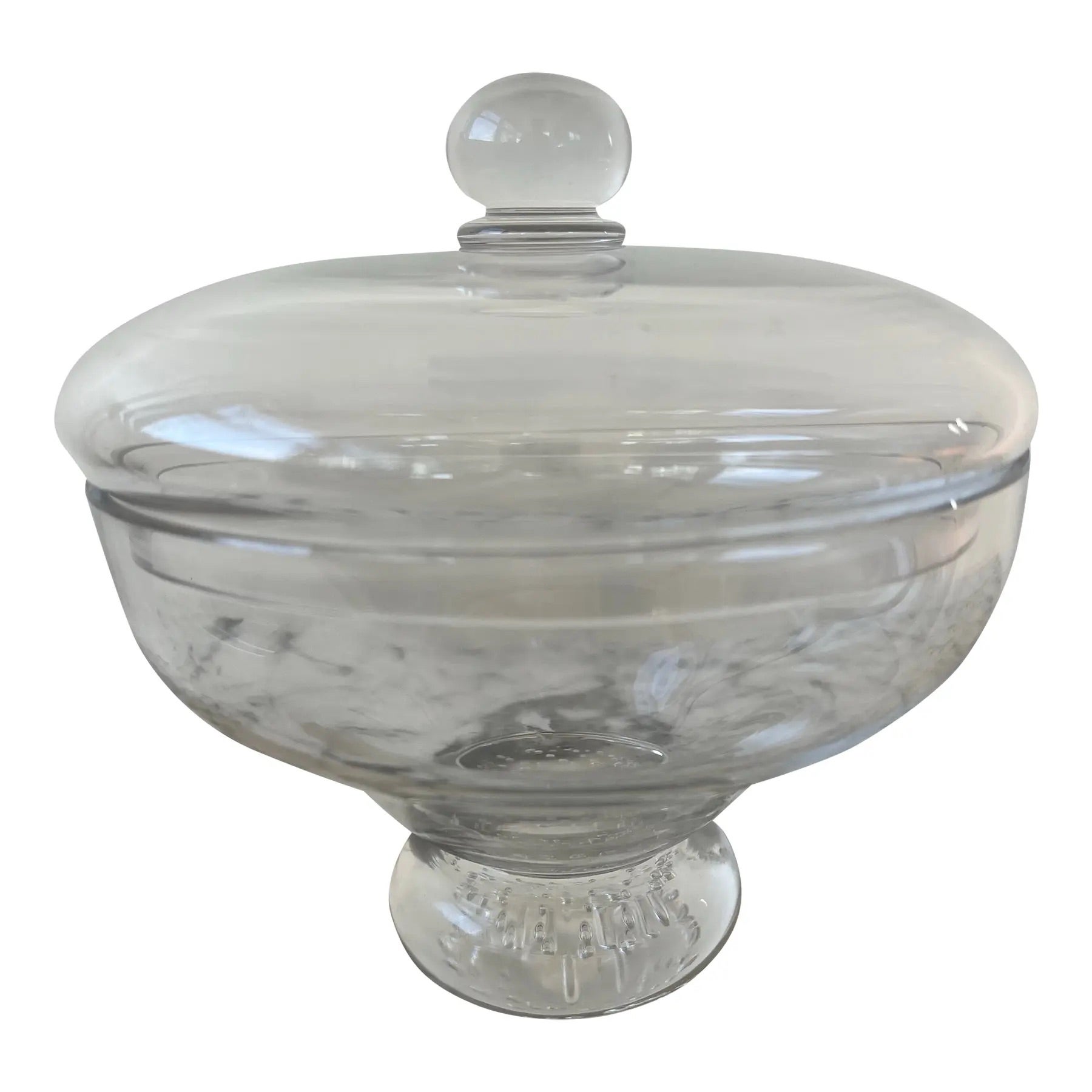Mid-Century Modern Apothecary Crystal Bowl W/Lid | Tannersville Works